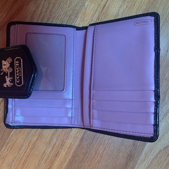 Coach | Bags | Coach Blacksilver Leather Madison Wallet | Poshmark